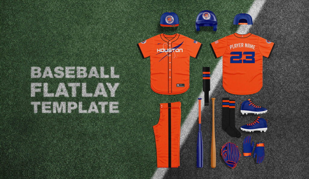 Baseball Uniform Flat-lay Template – Sports Templates